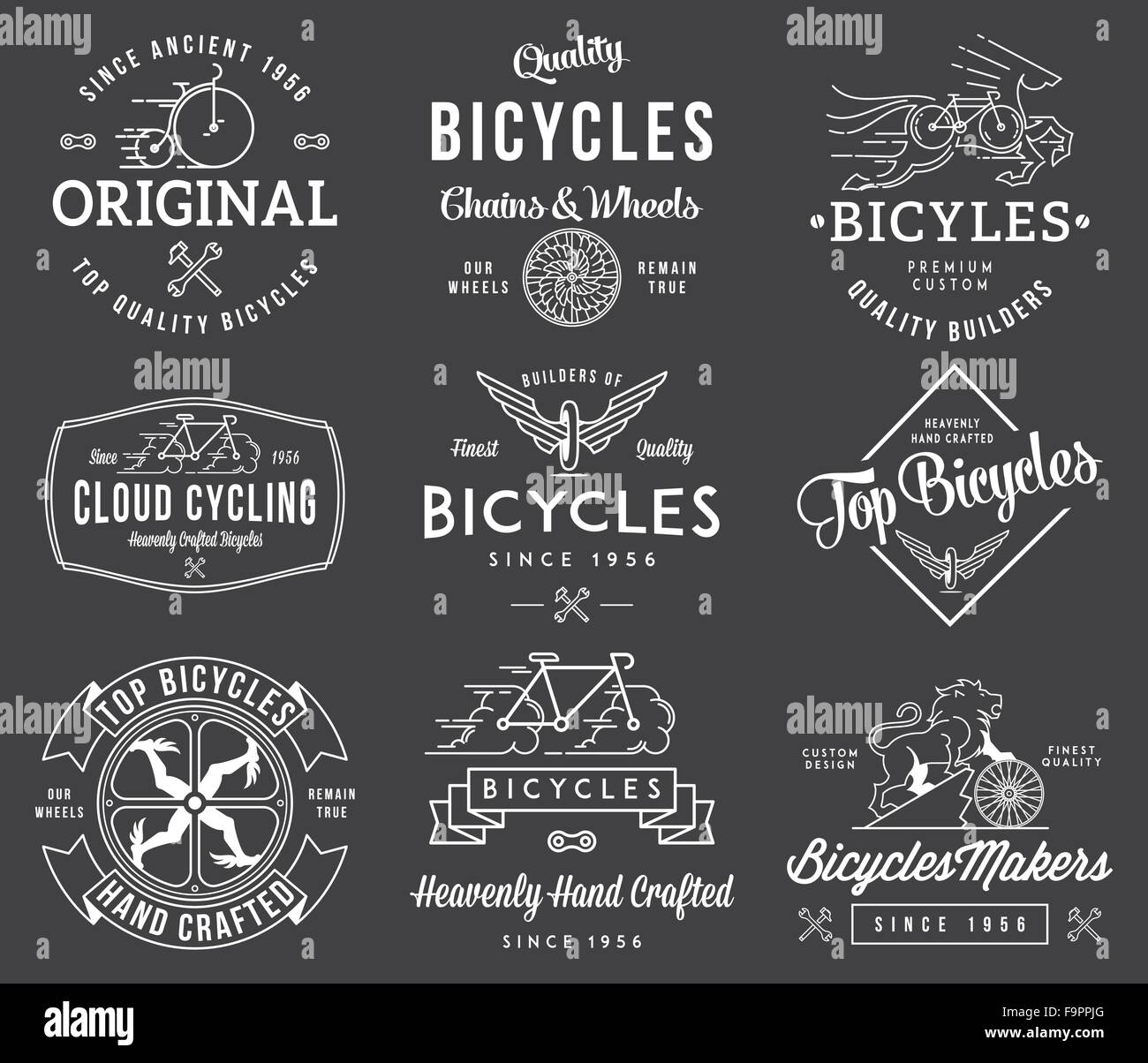 Vector bicycle badges and labels for any use Stock Vector Image & Art ...