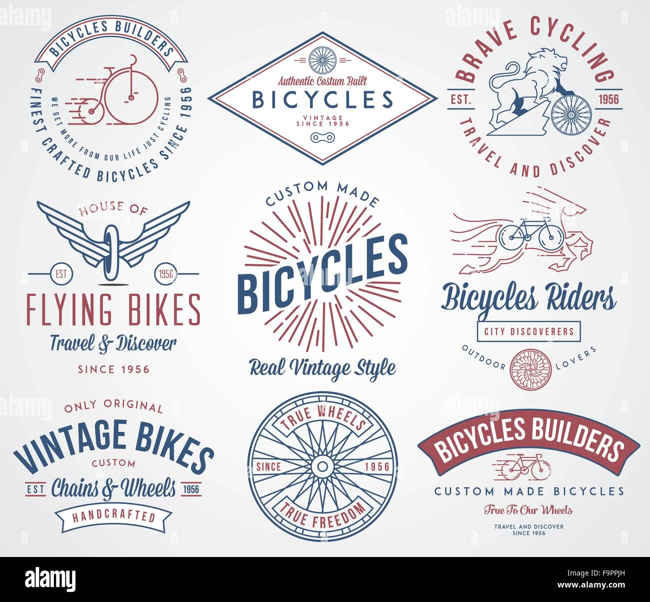 Vector bicycle badges and labels for any use Stock Vector Image & Art ...