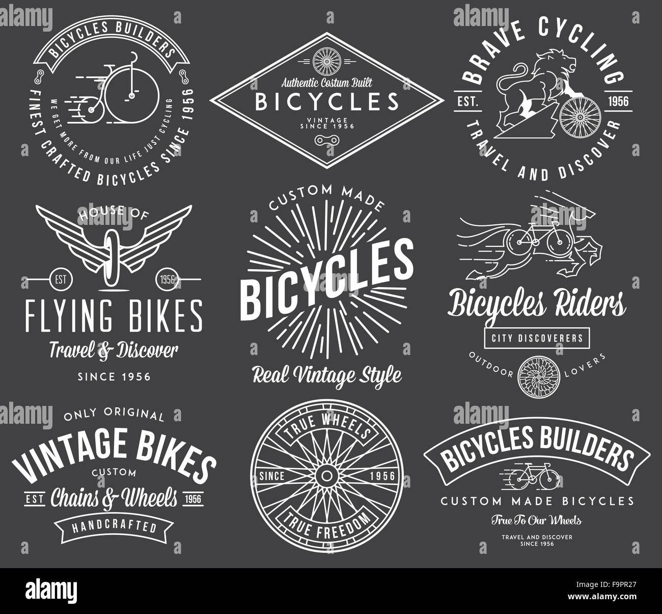Vector bicycle badges and labels for any use Stock Vector Image & Art ...