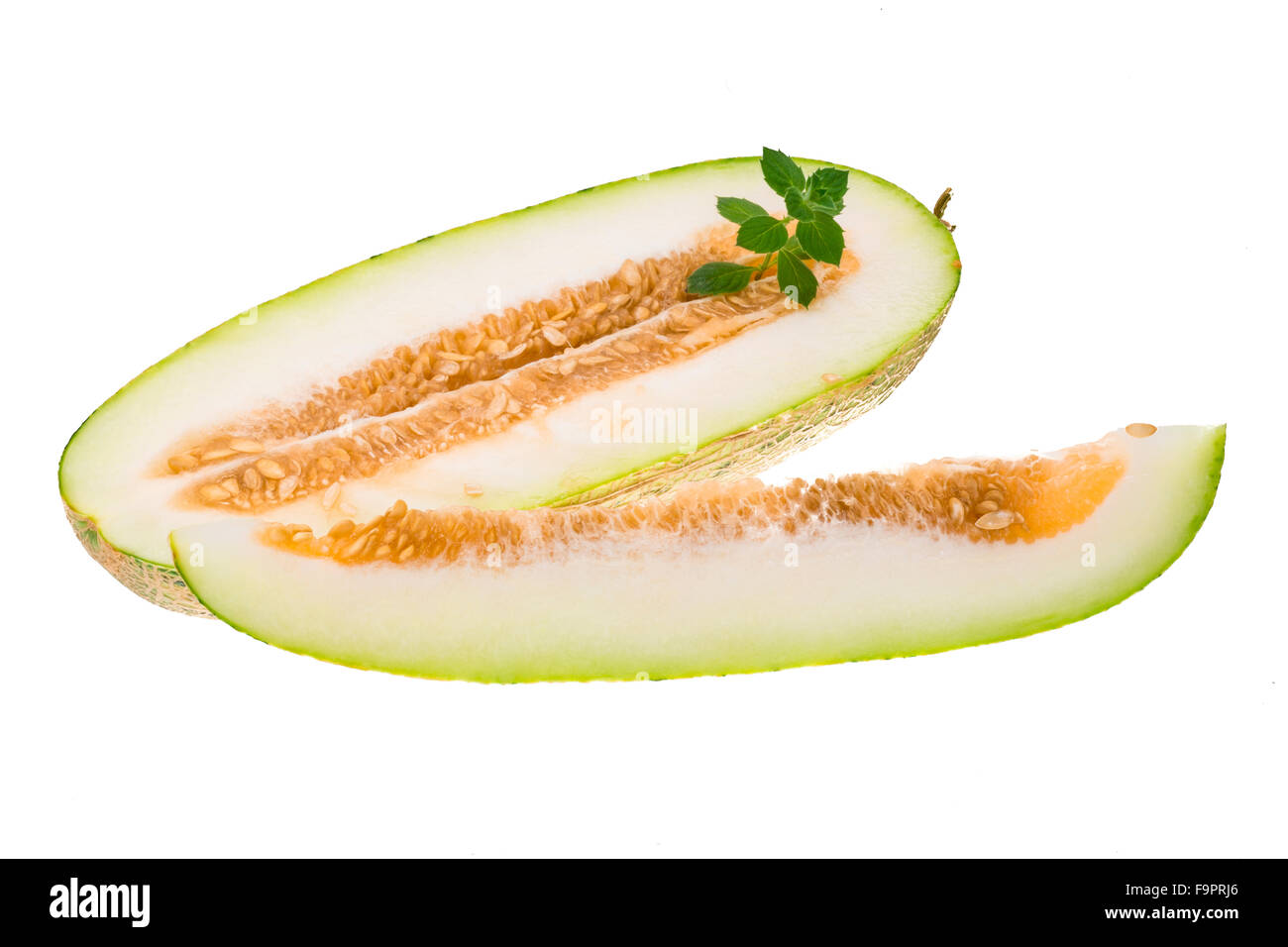 Ripe melon isolated on the white background Stock Photo - Alamy