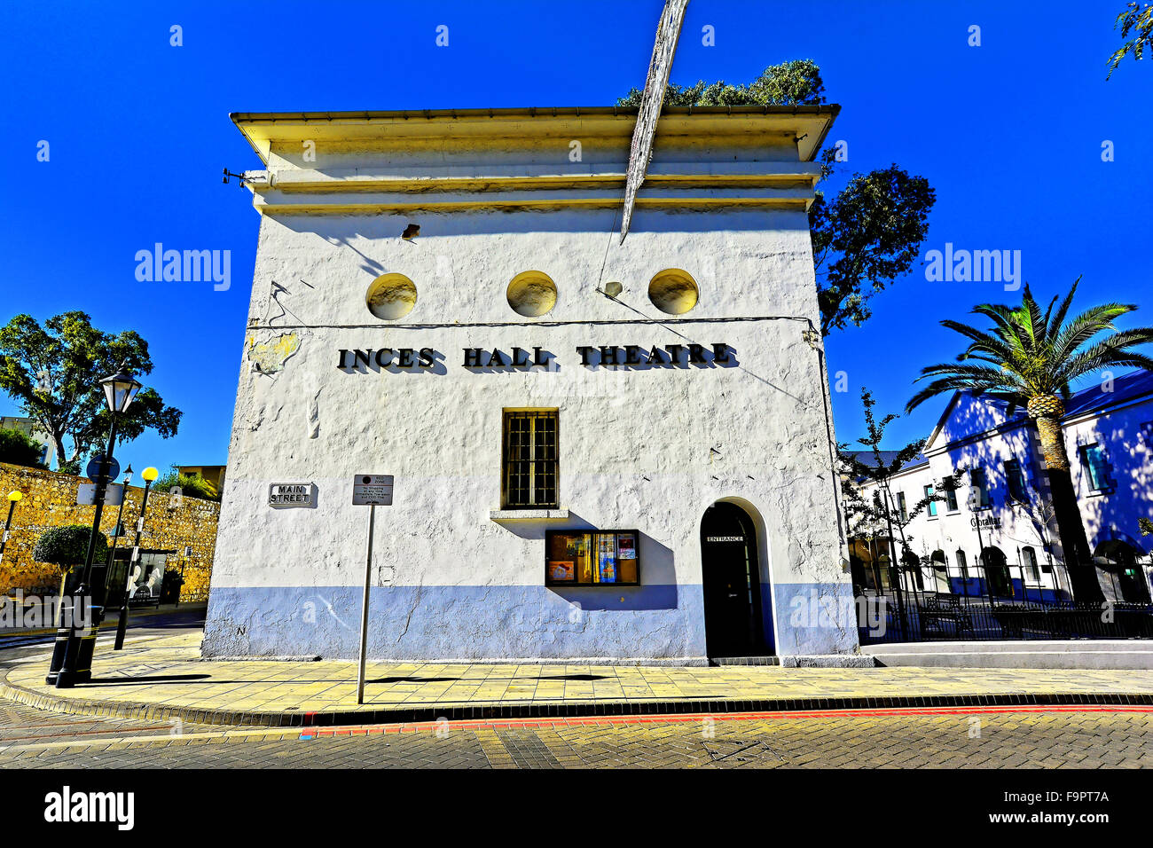 Gibraltar whitewashed inces hall theatre hi-res stock photography and ...