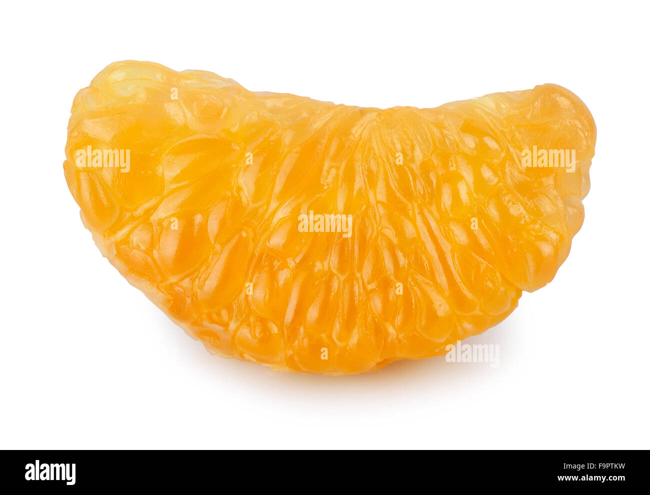 Slice of fresh orange mandarin on white background Stock Photo - Alamy