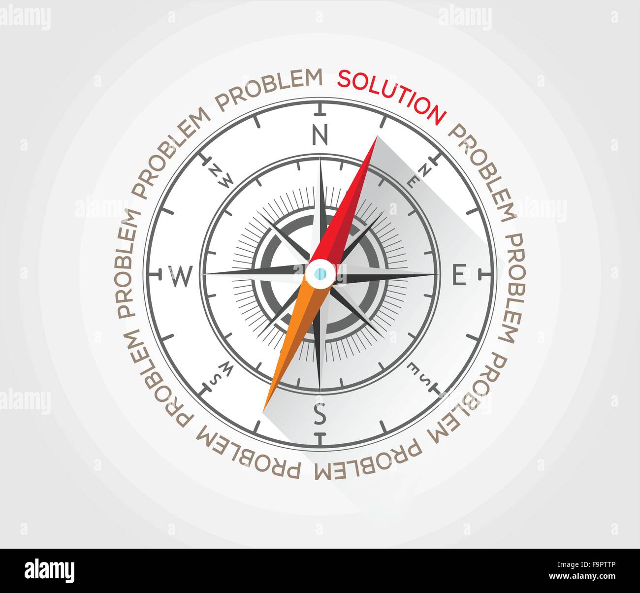 Compass needle pointing word conceptual Stock Vector Images - Alamy