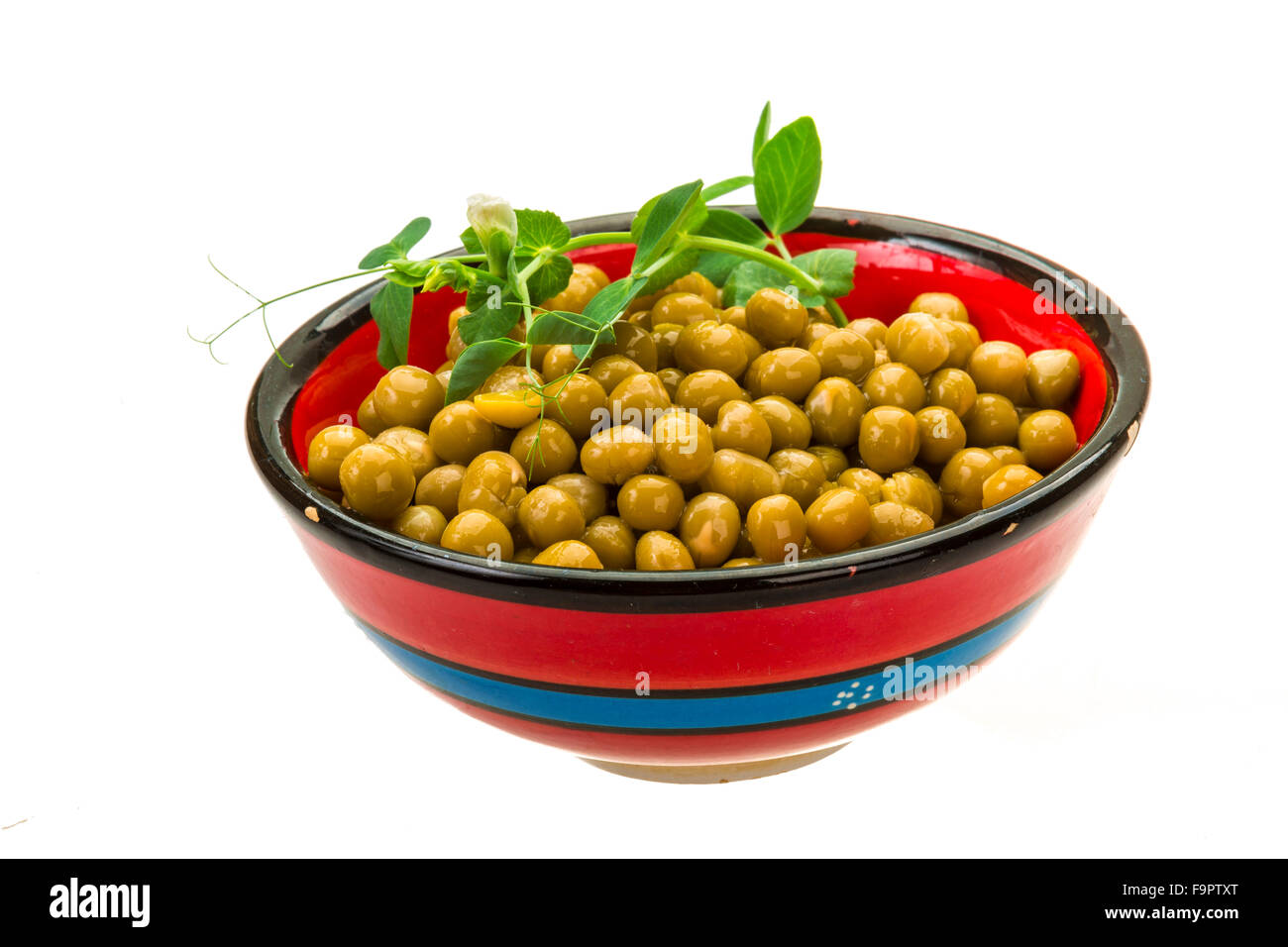 Marinated green peas with branch Stock Photo - Alamy