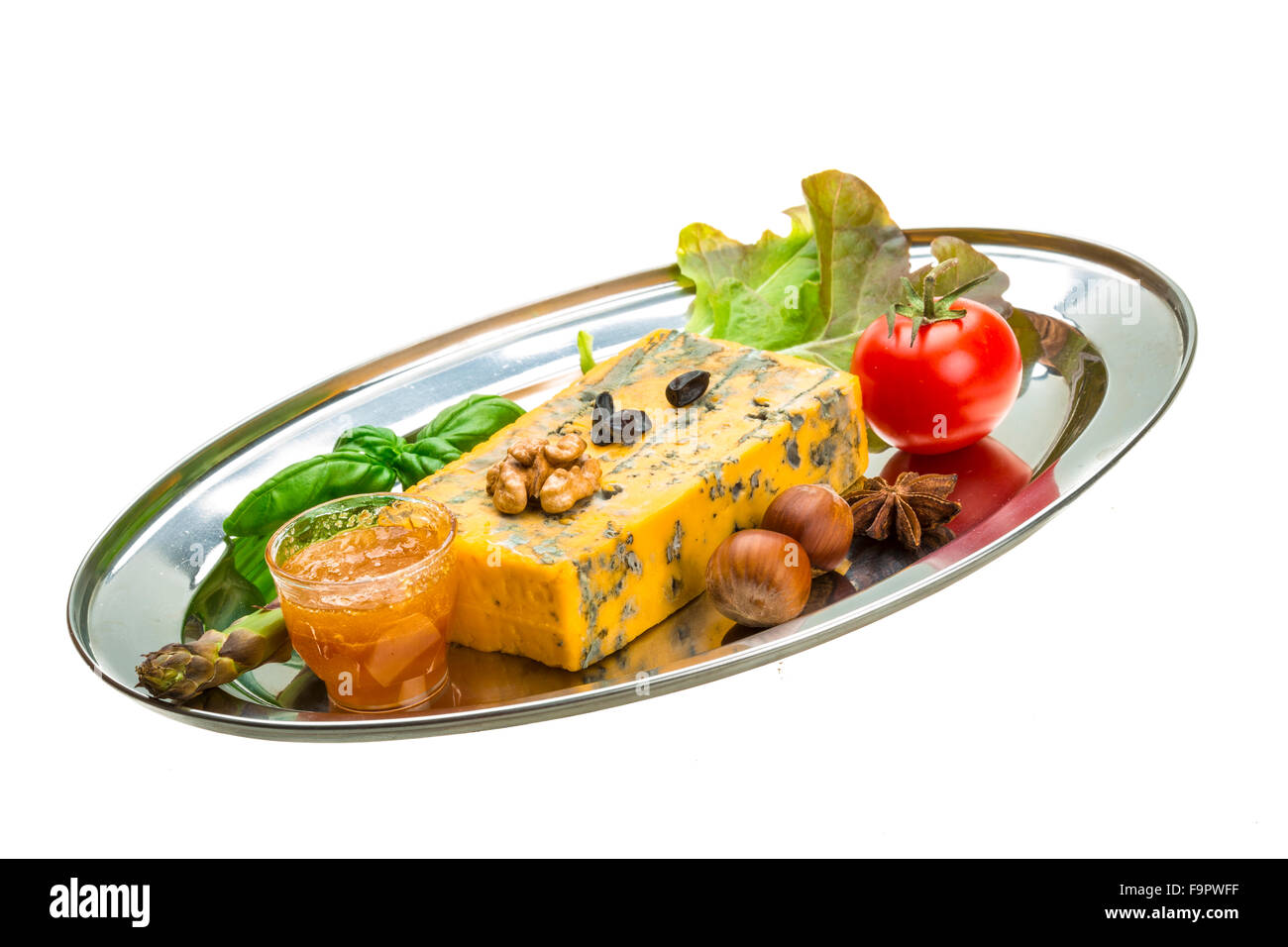 Gold cheese with mould Stock Photo - Alamy