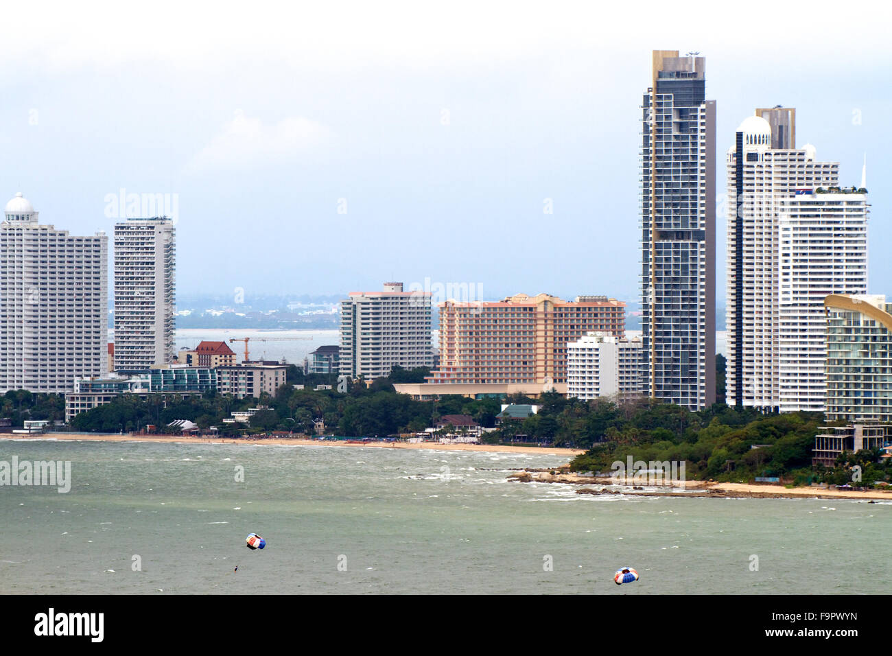 PATTAYA - SEPTEMBER 10 : Pattaya-city birds view September 10, 2011 in ...