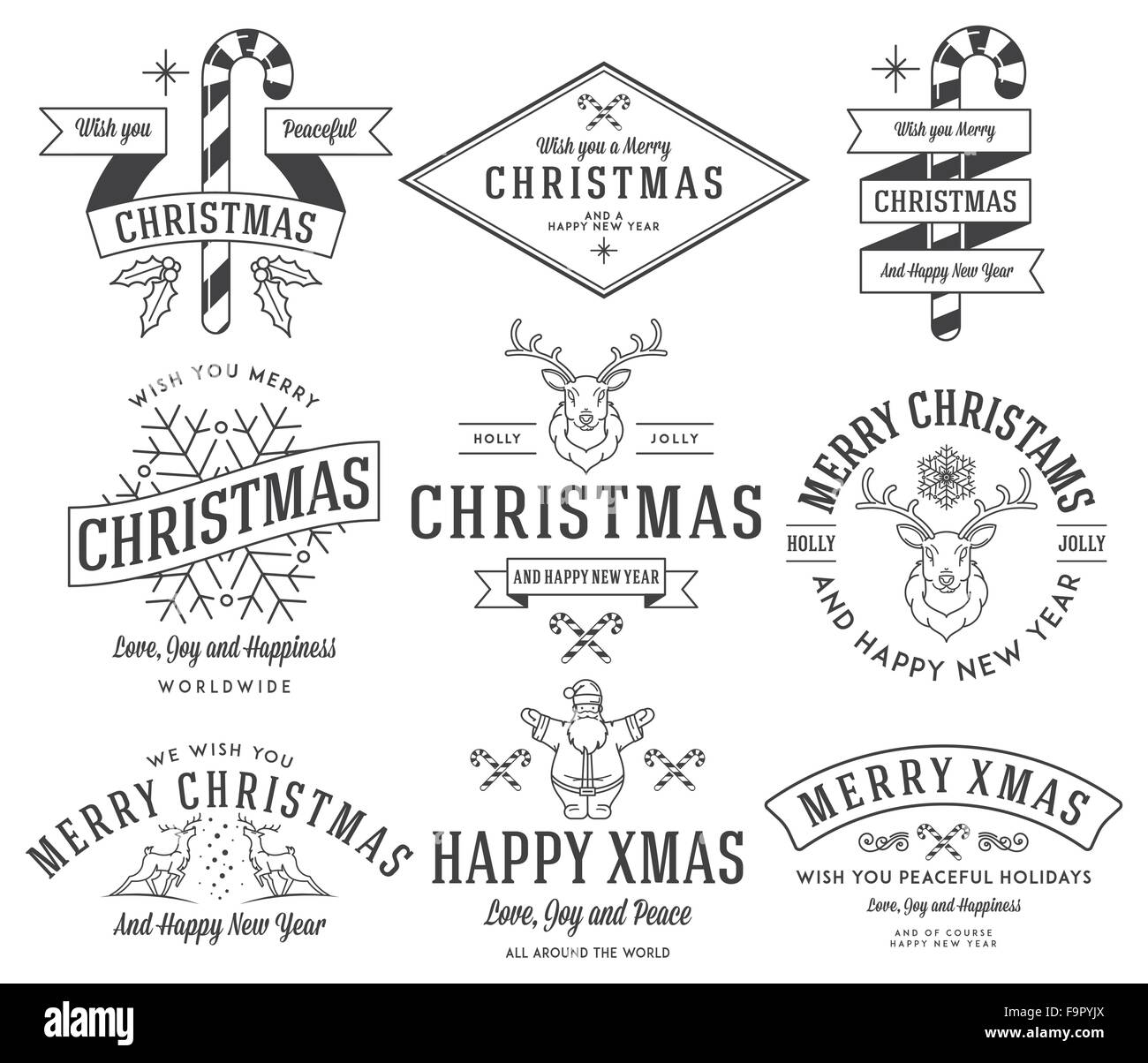 Vector christmas badges and labels for any use Stock Vector Image & Art ...