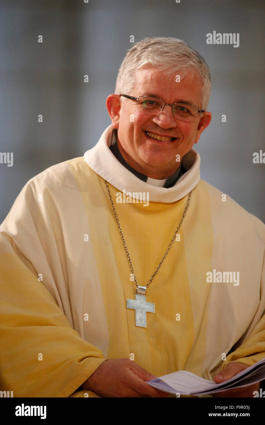 Amiens cathedral. Portrait of the bishop Olivier Leborgne Stock Photo ...