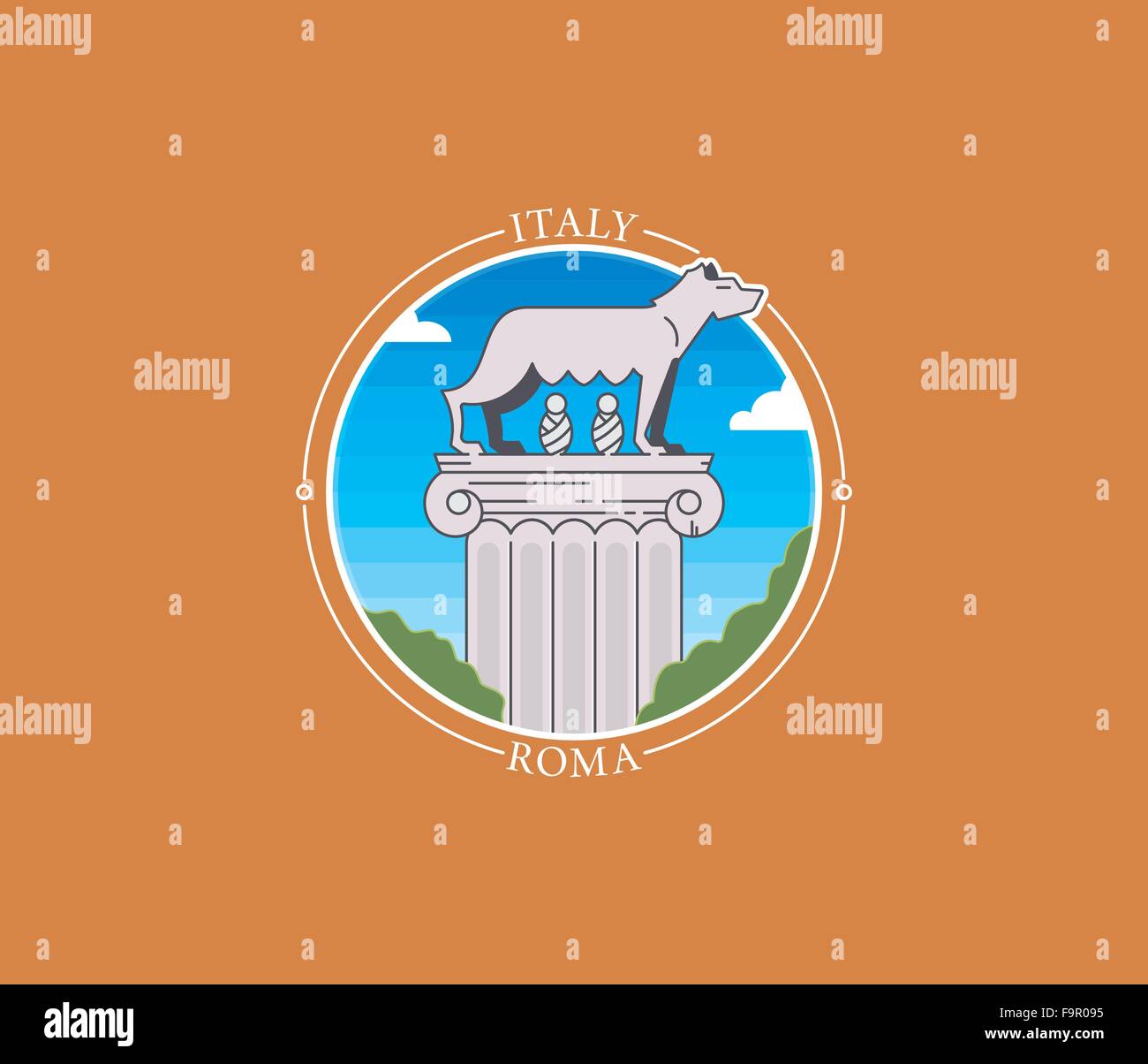 World famous vector city icons and landmarks Stock Vector Image & Art ...