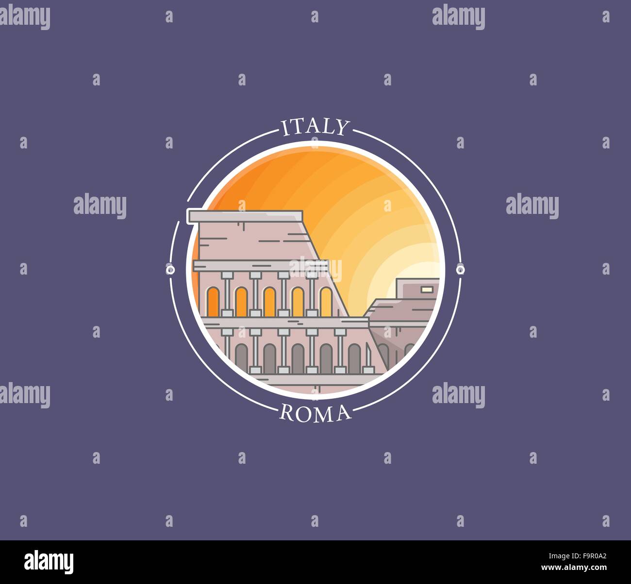 Historic roman landmarks rome landmark Stock Vector Images - Alamy