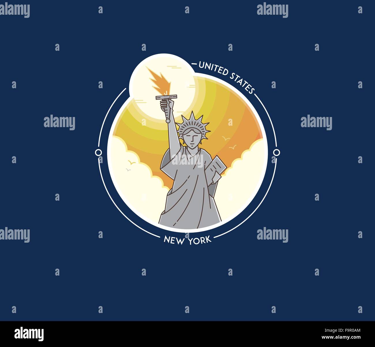 World famous vector city icons and landmarks Stock Vector Image & Art ...