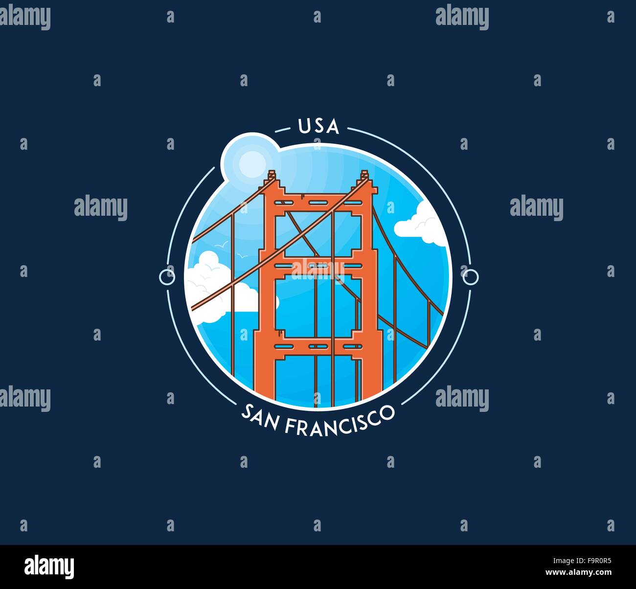 World famous vector city icons and landmarks Stock Vector Image & Art ...