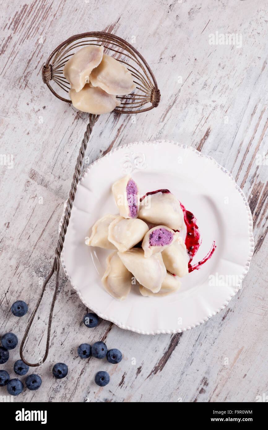 Sweet fruit dumplings Stock Photo - Alamy