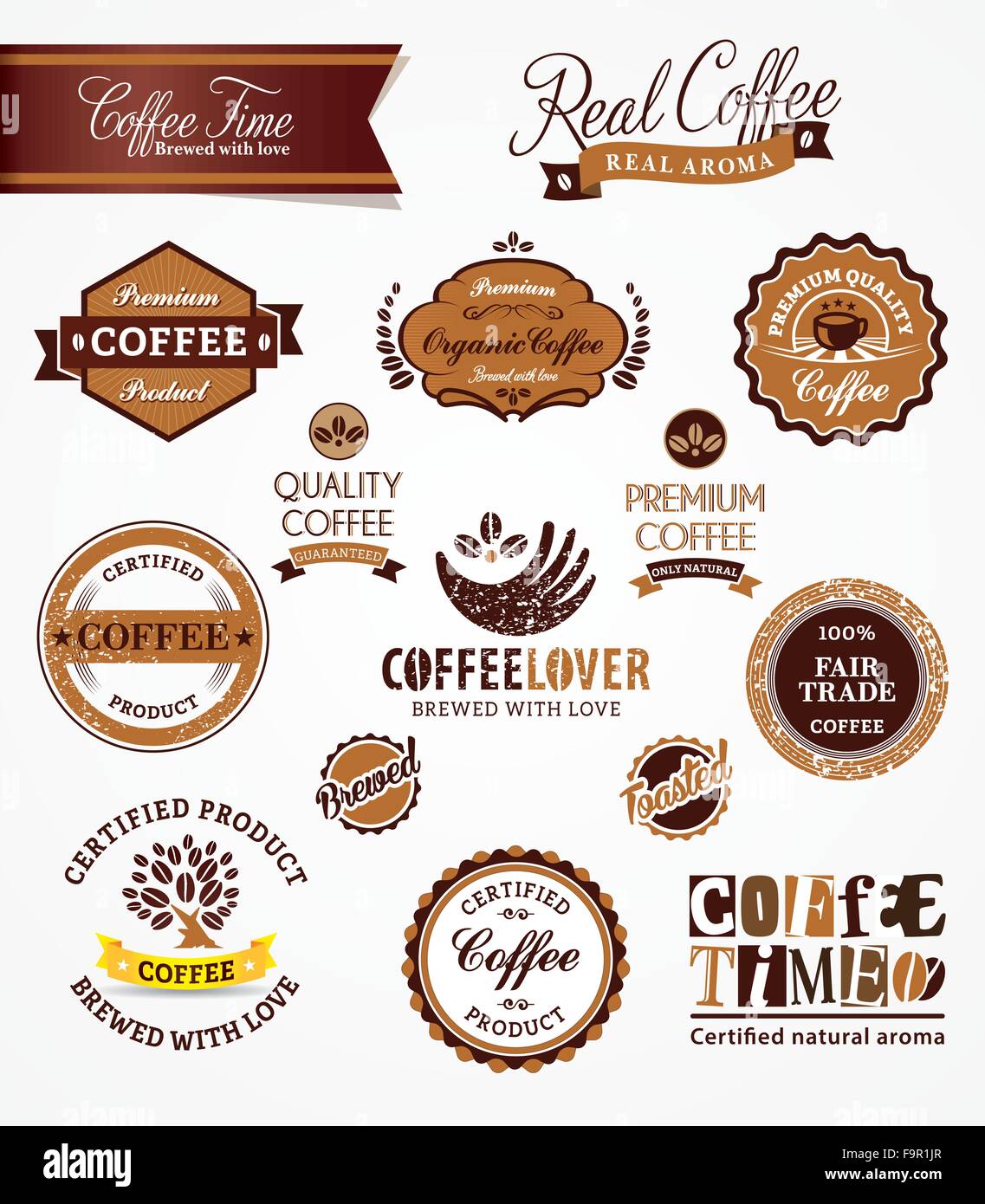 Vector coffee badges, lables and crests Stock Vector Image & Art - Alamy