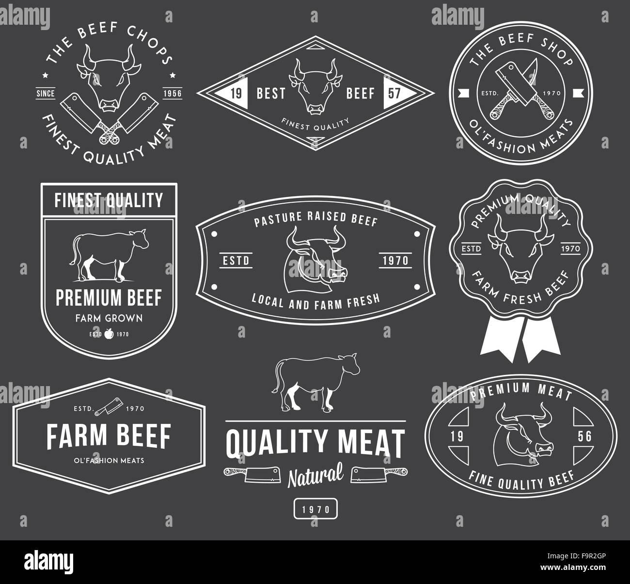 Vector quality beef badges and labels for any use Stock Vector Image ...