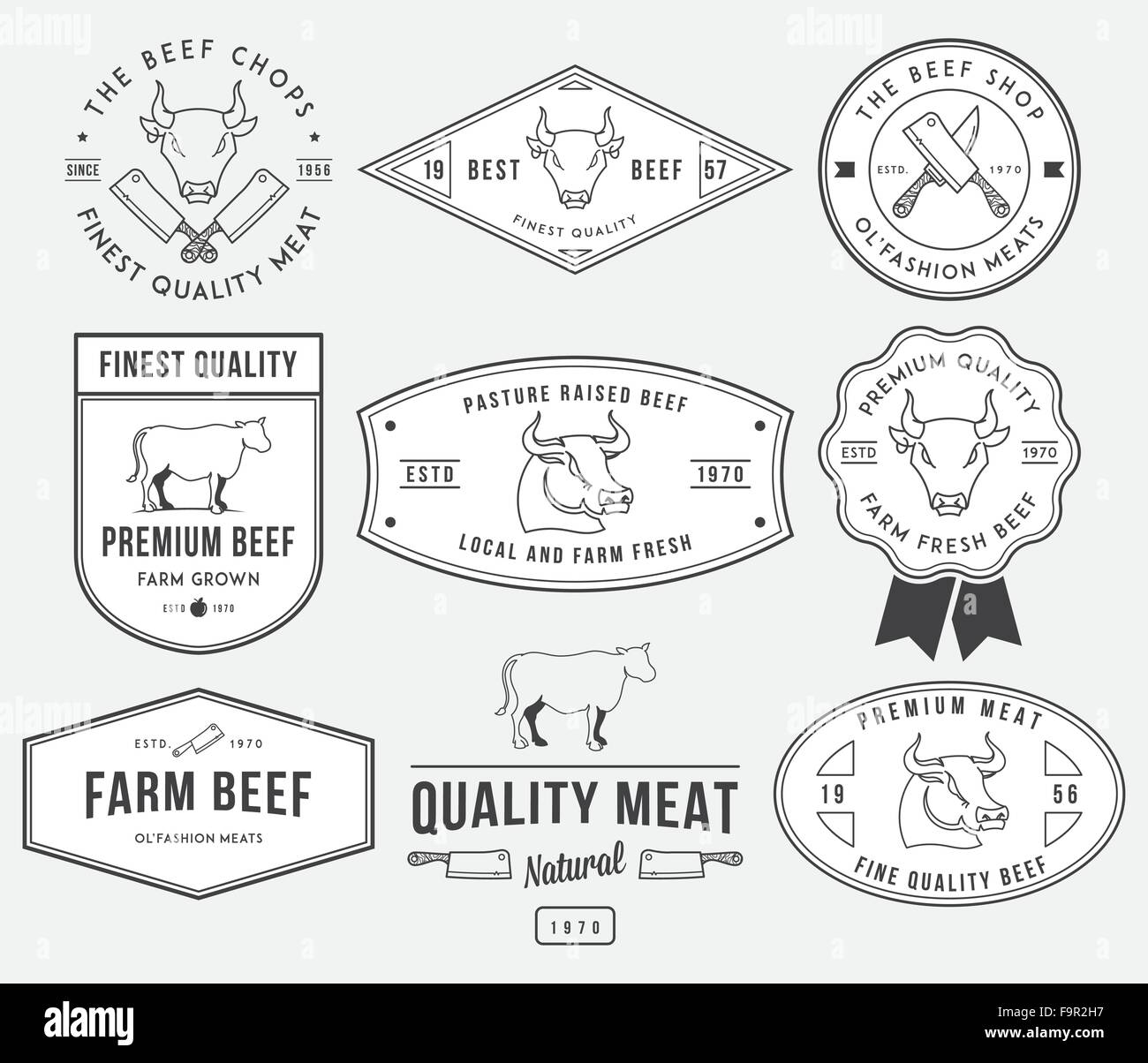 Vector quality beef badges and labels for any use Stock Vector Image ...