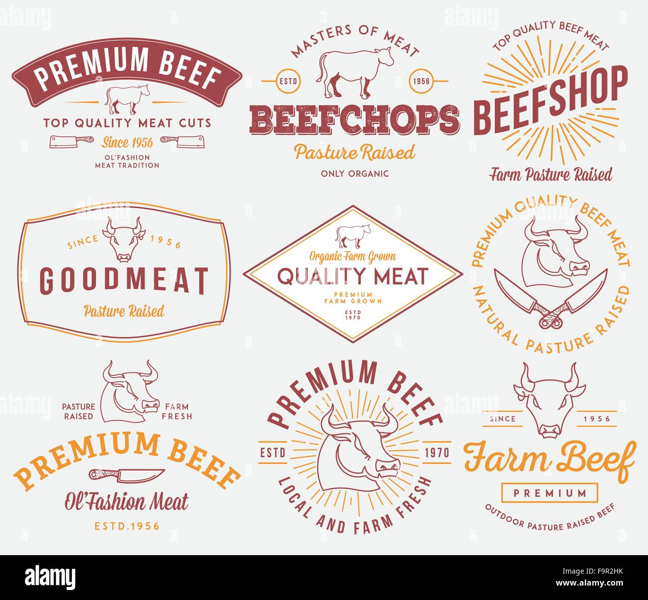 Vector quality beef badges and labels for any use Stock Vector Image ...