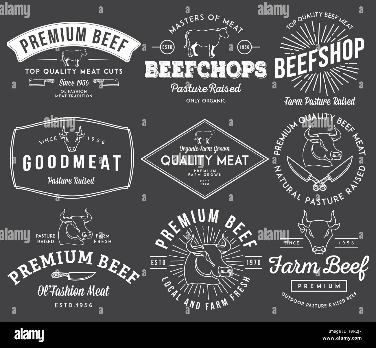 Vector quality beef badges and labels for any use Stock Vector Image ...