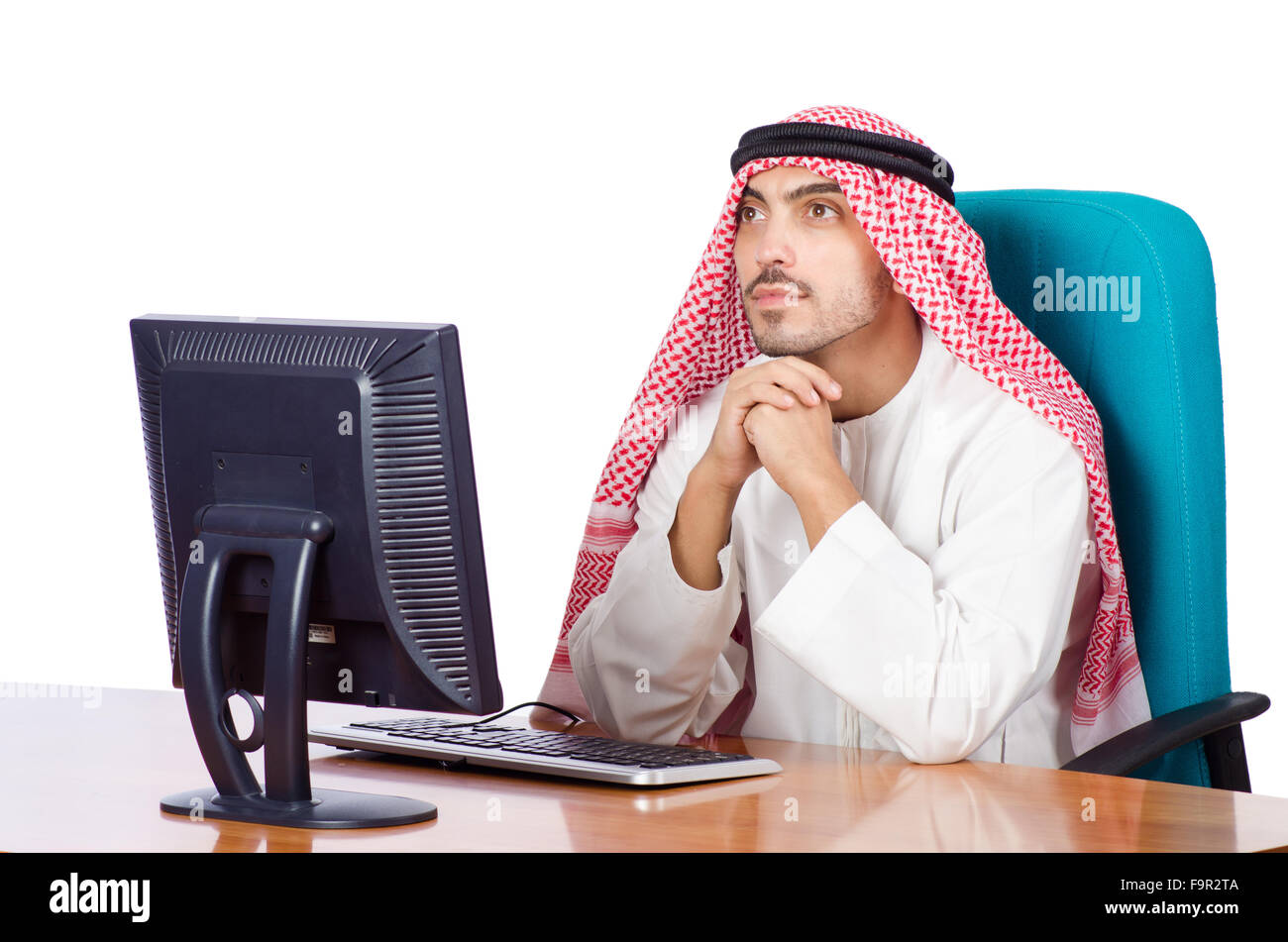 Arab man working in the office Stock Photo - Alamy