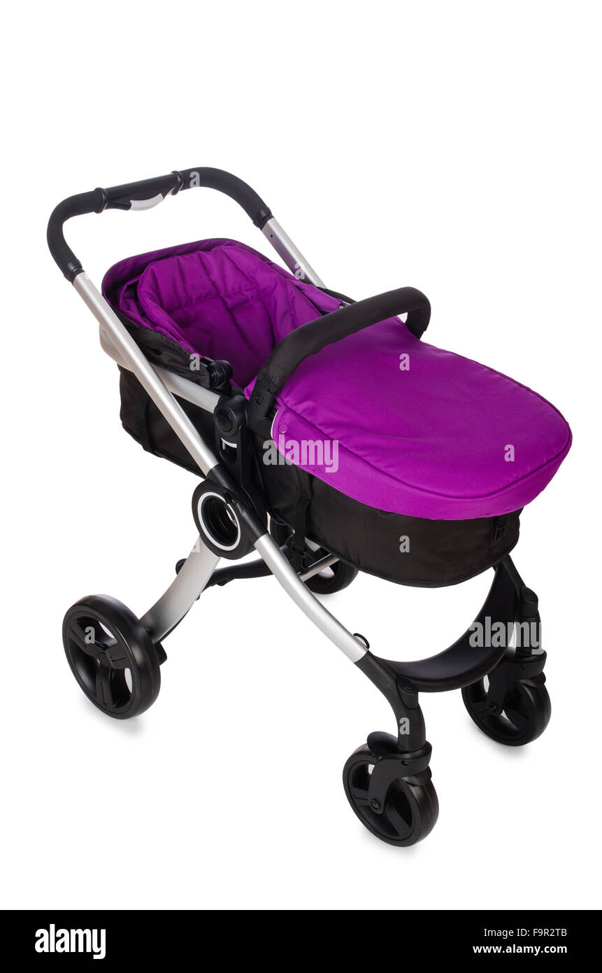 Child pram isolated on the white background Stock Photo - Alamy