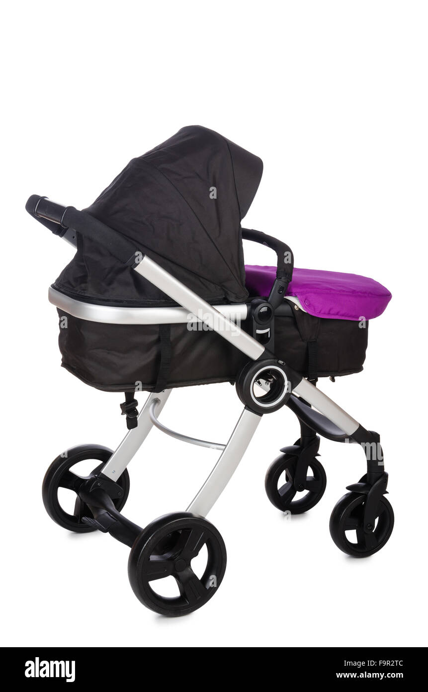Child pram isolated on the white background Stock Photo - Alamy