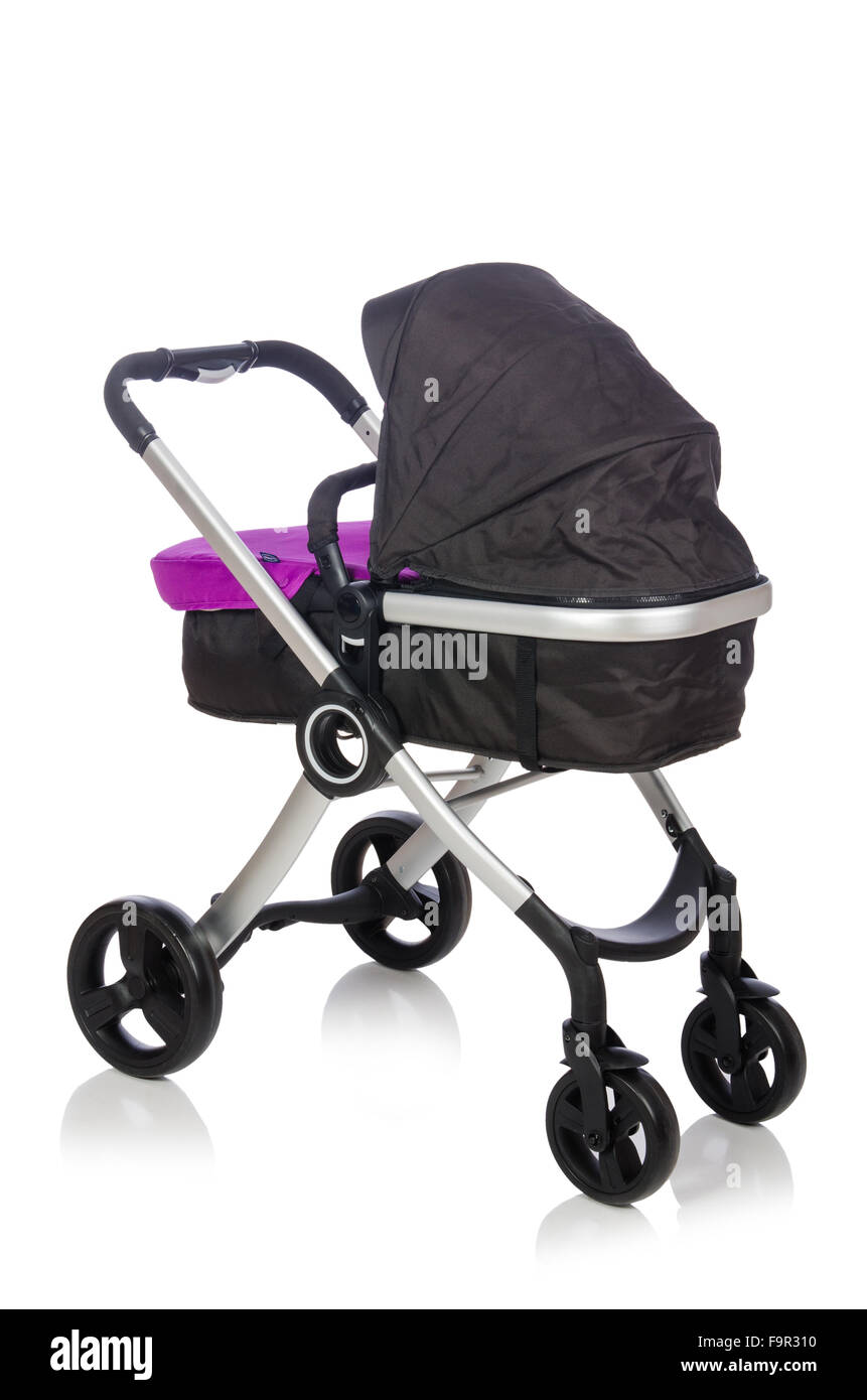 Child pram isolated on the white background Stock Photo - Alamy