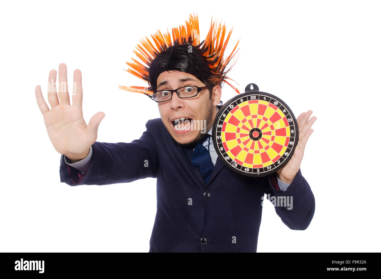 Funny man with mohawk hairstyle Stock Photo - Alamy