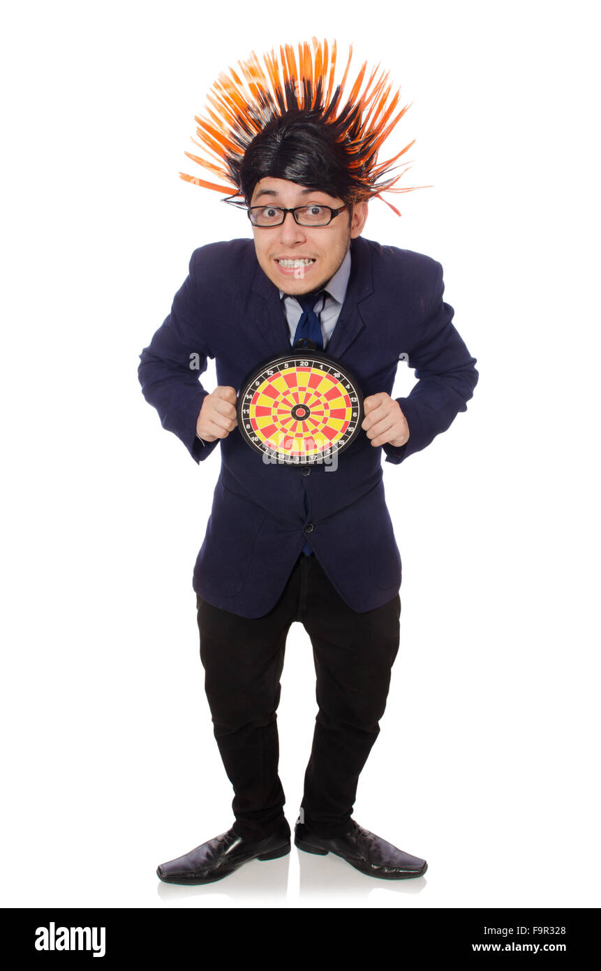 Funny man with mohawk hairstyle Stock Photo - Alamy