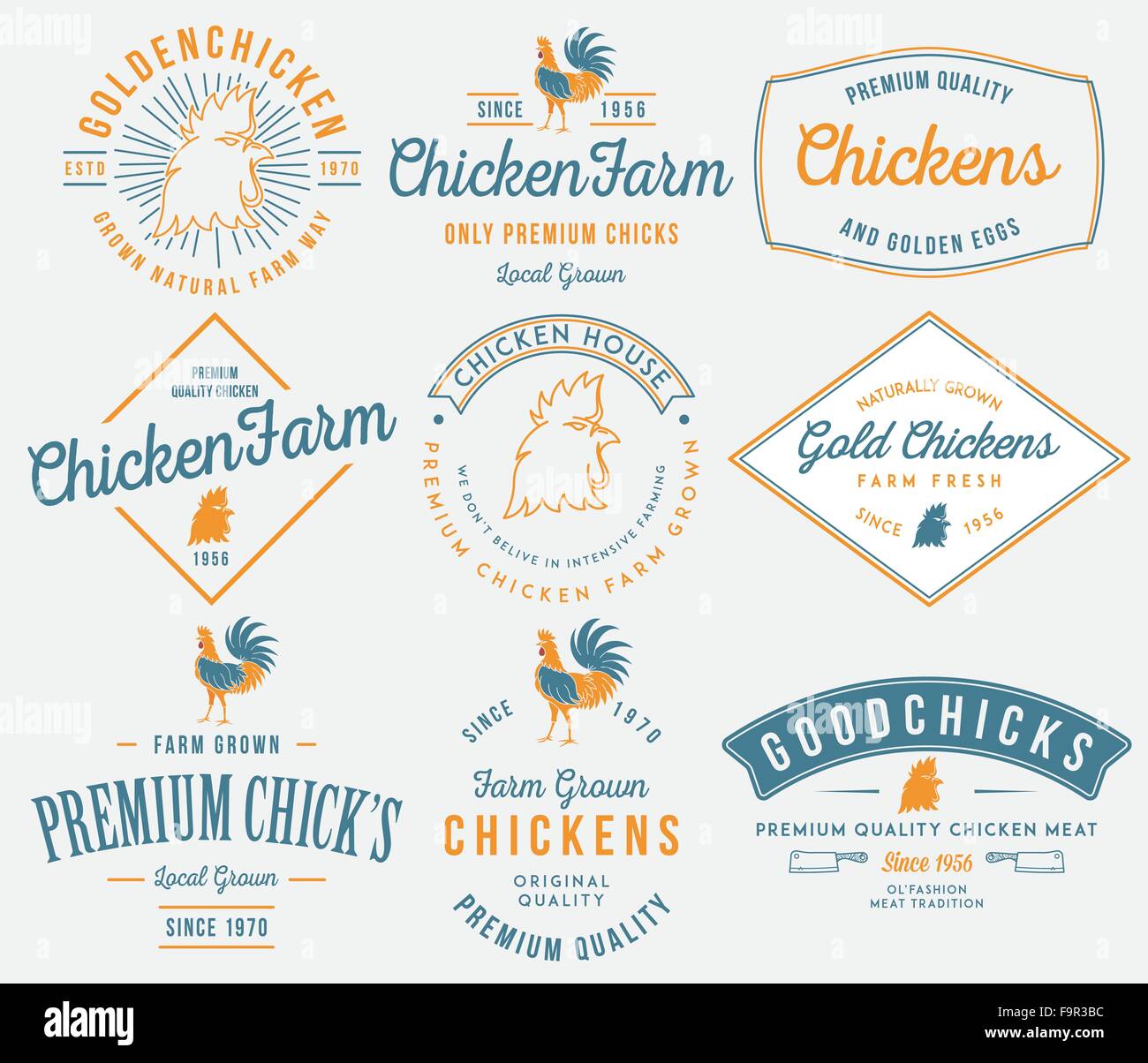 Vector quality chicken badges and labels for any use Stock Vector Image ...