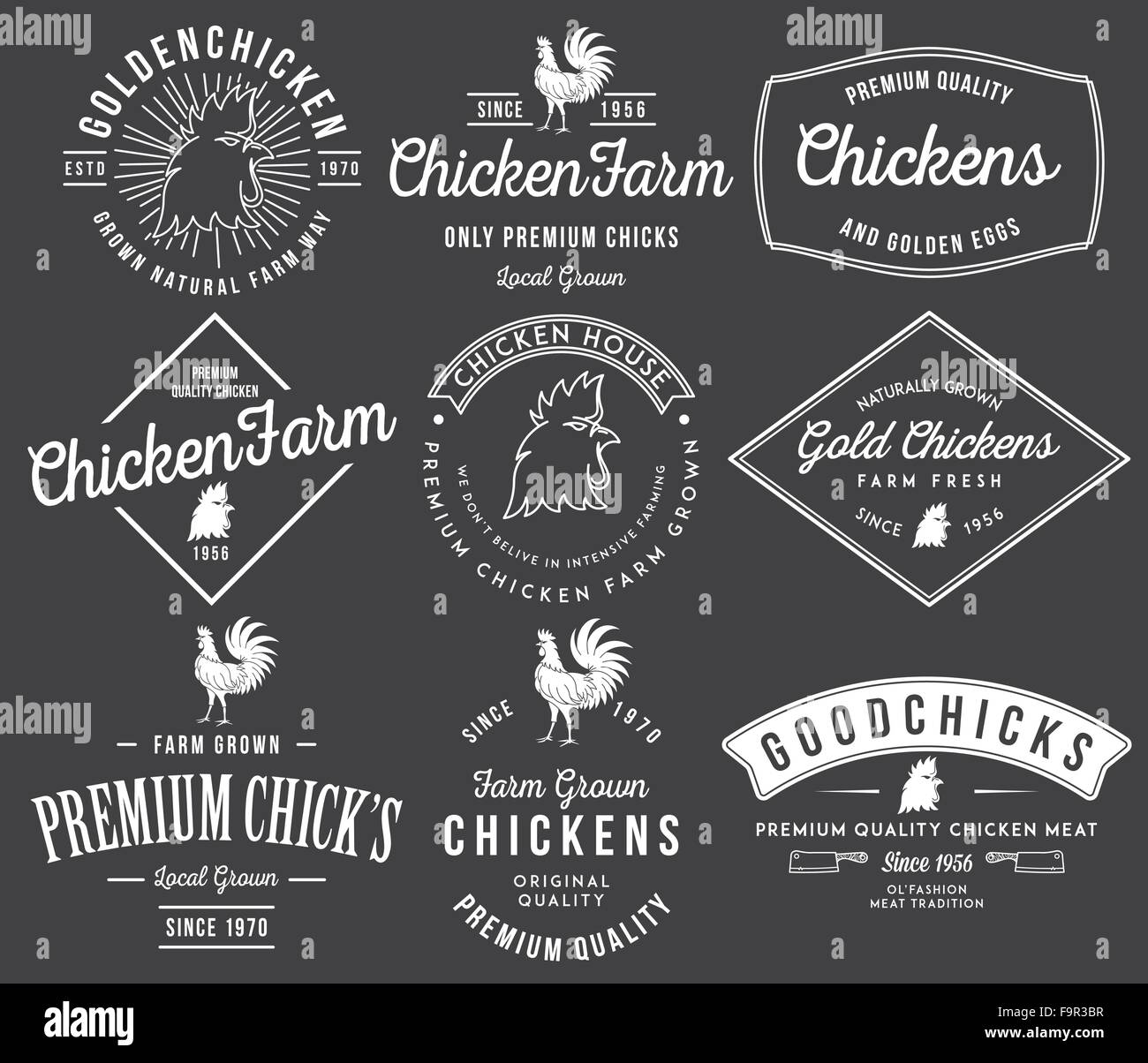 Vector quality chicken badges and labels for any use Stock Vector Image ...