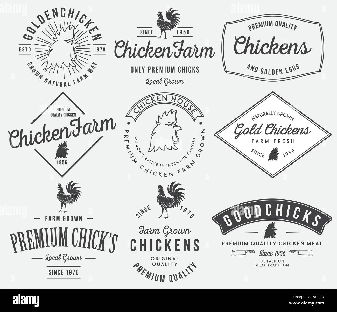 Vector quality chicken badges and labels for any use Stock Vector Image ...