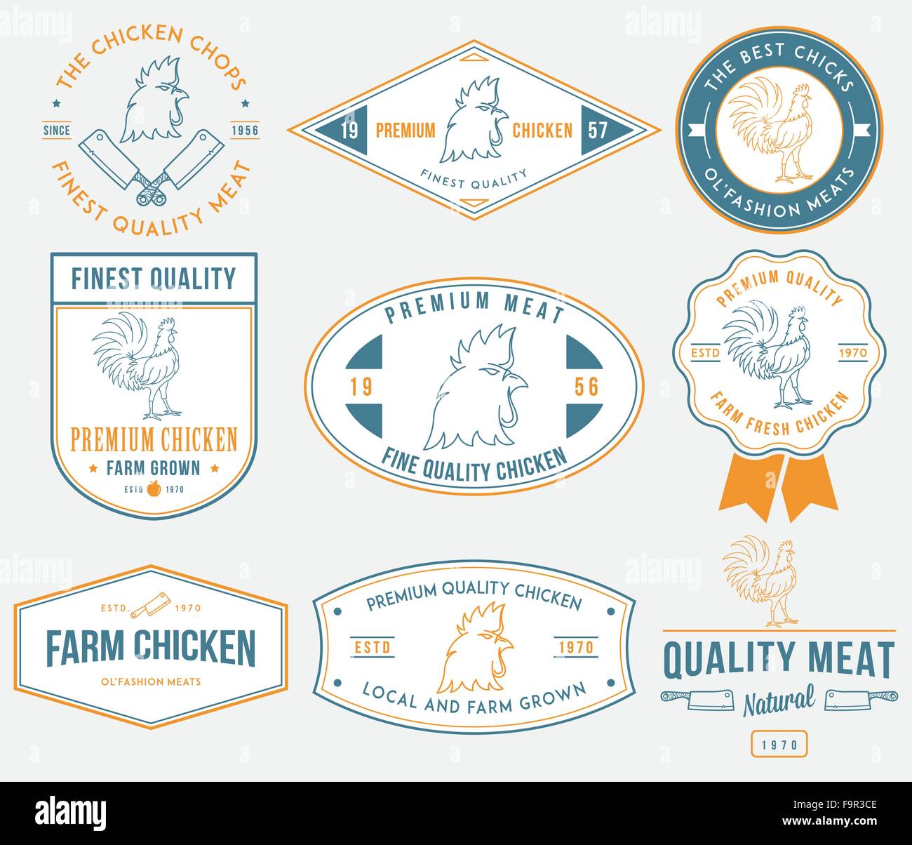Vector quality chicken badges and labels for any use Stock Vector Image ...