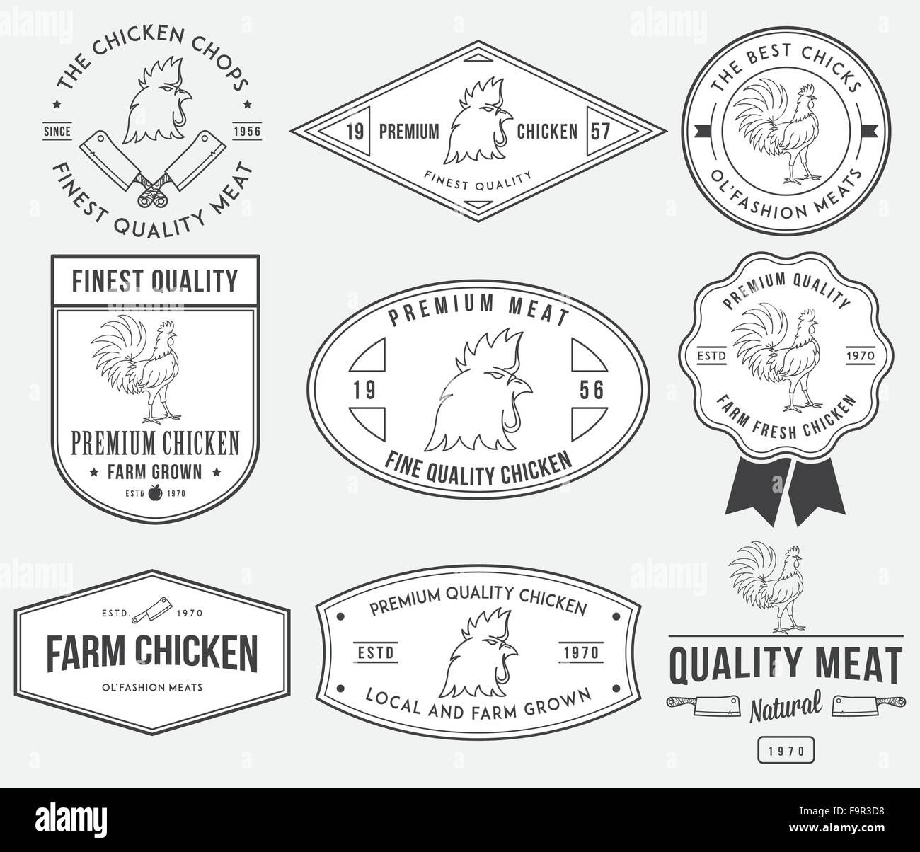 Vector quality chicken badges and labels for any use Stock Vector Image ...