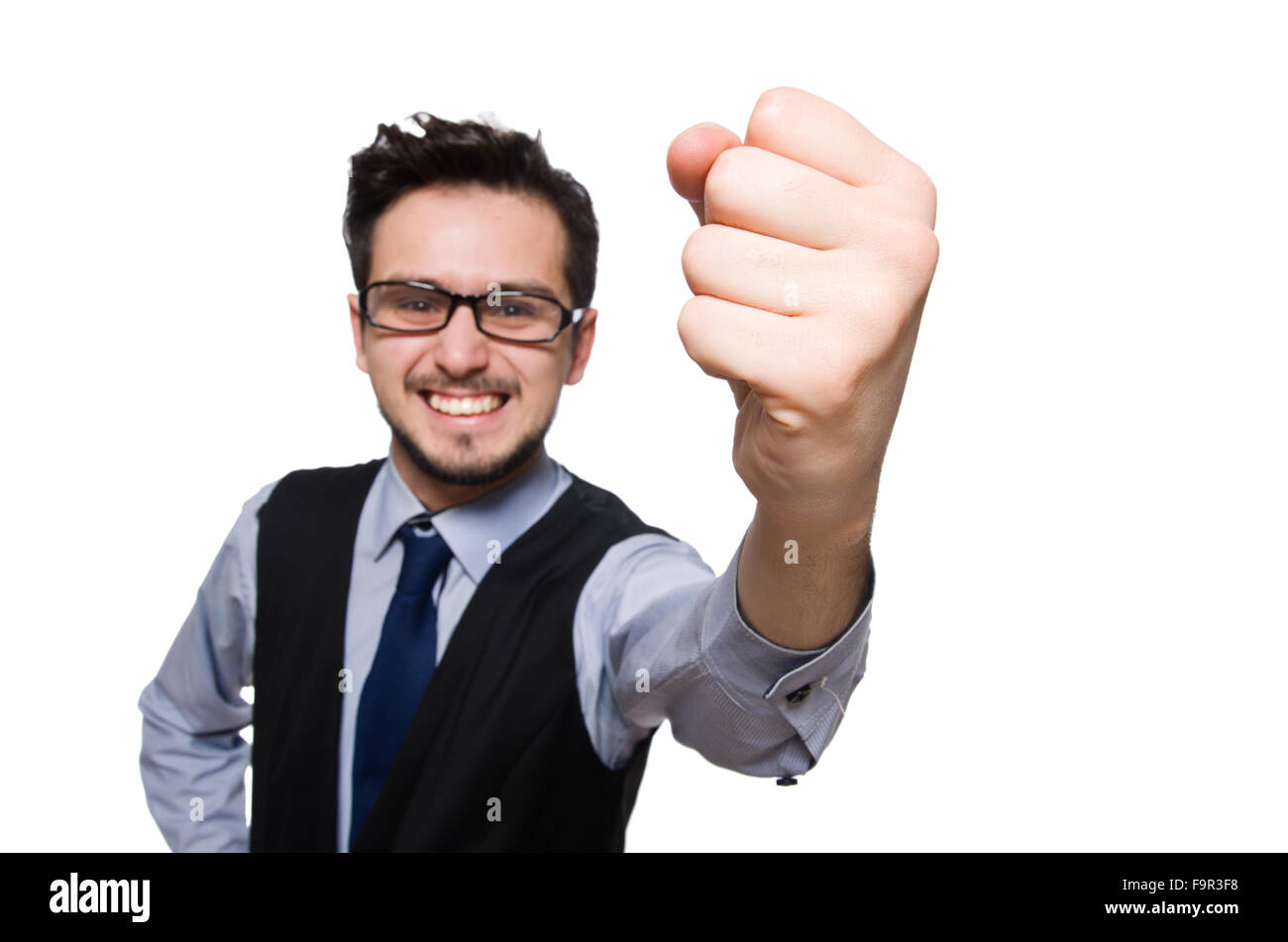 Young businessman isolated on white Stock Photo - Alamy