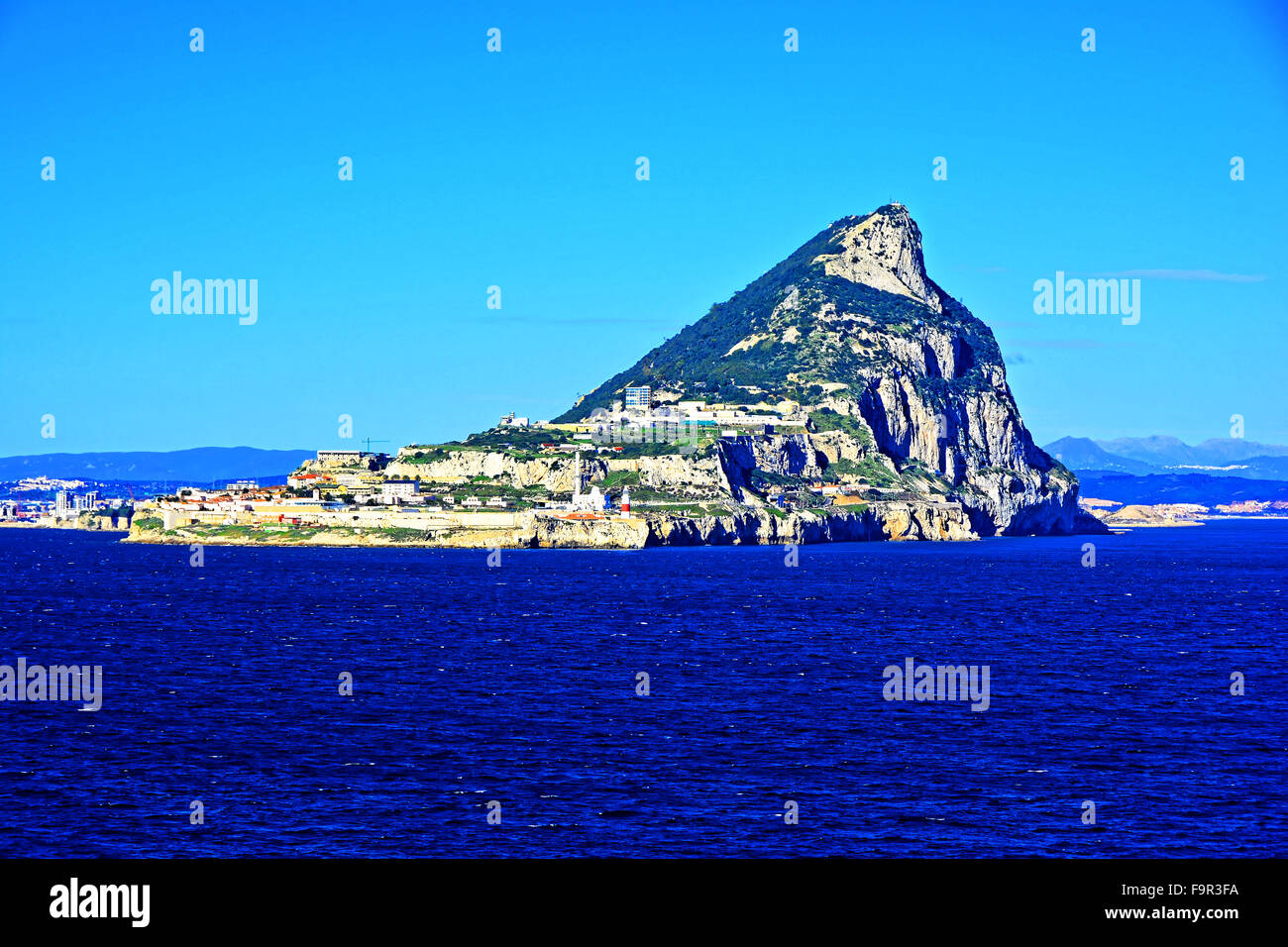 Gibraltar Rock viewed from seaward Stock Photo - Alamy
