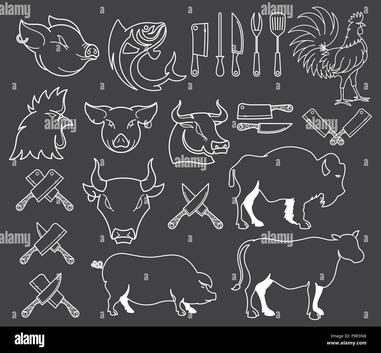 Vector farm animal bundle for any use Stock Vector Image & Art - Alamy