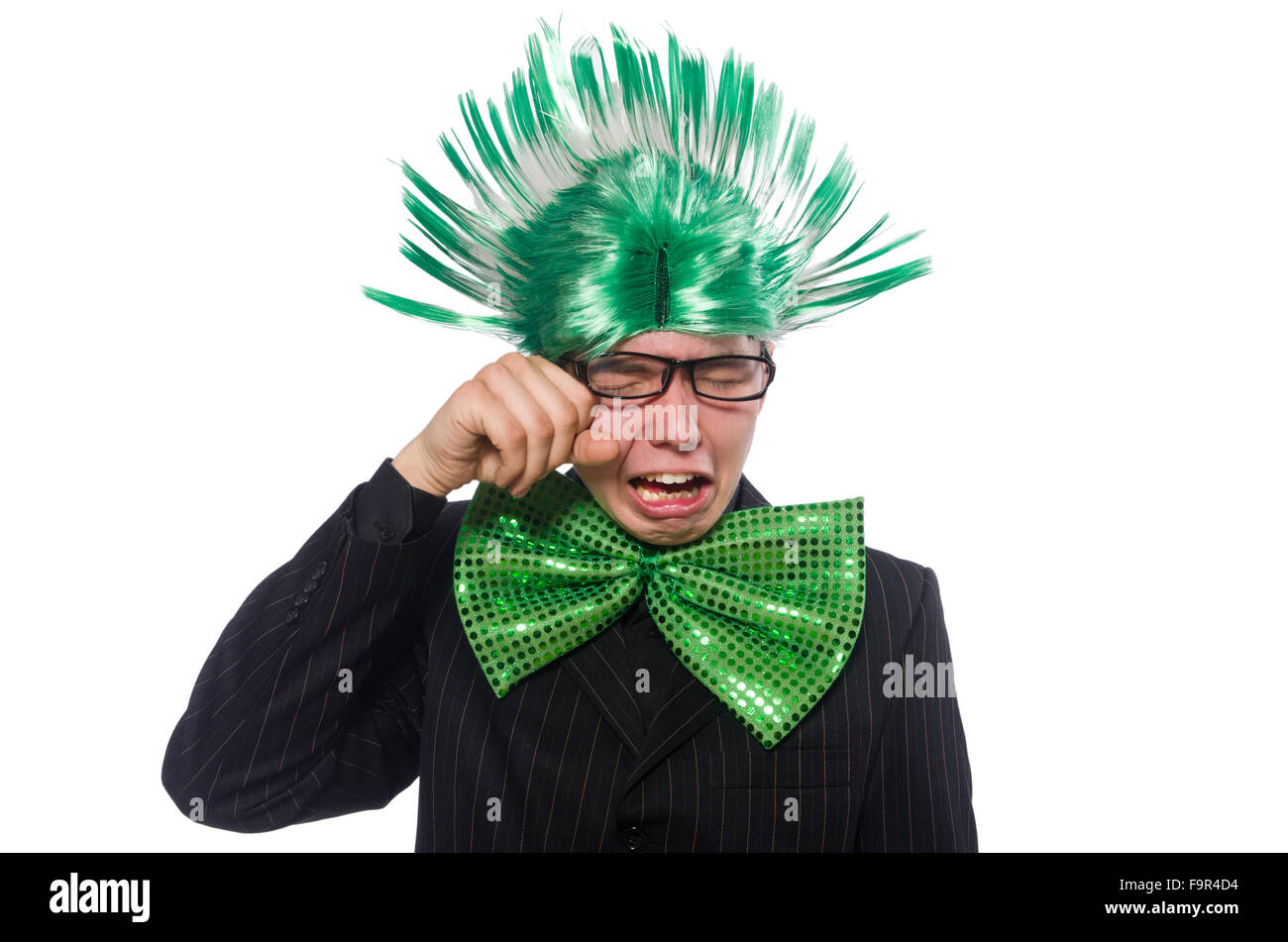 Funny man with mohawk hairstyle Stock Photo - Alamy