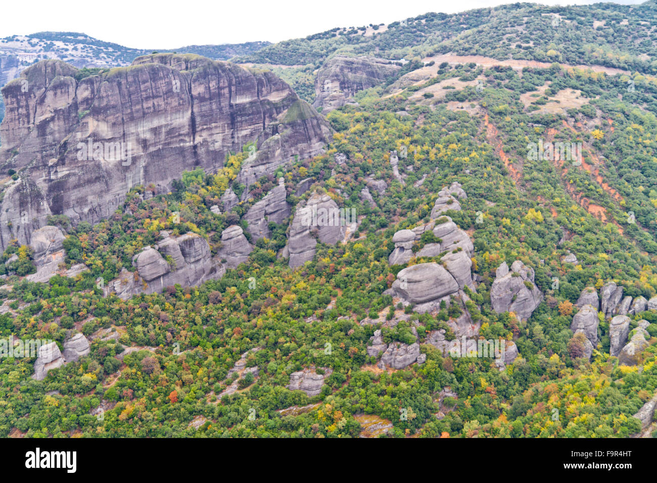 Meteora cliffs and monasteries Stock Photo - Alamy