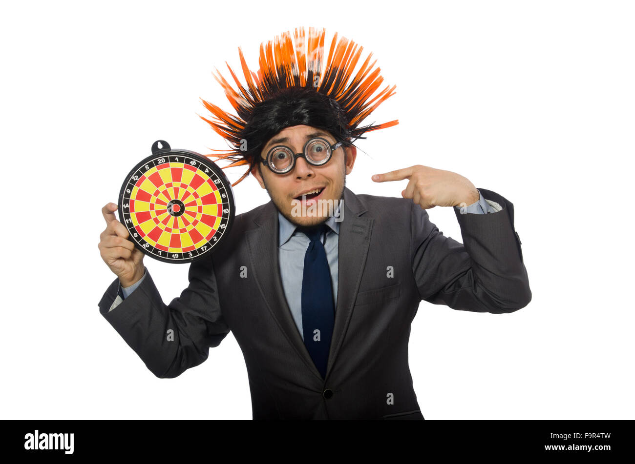 Funny man with mohawk hairstyle Stock Photo - Alamy