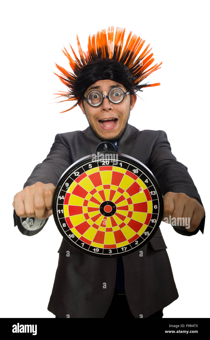 Funny man with mohawk hairstyle Stock Photo - Alamy