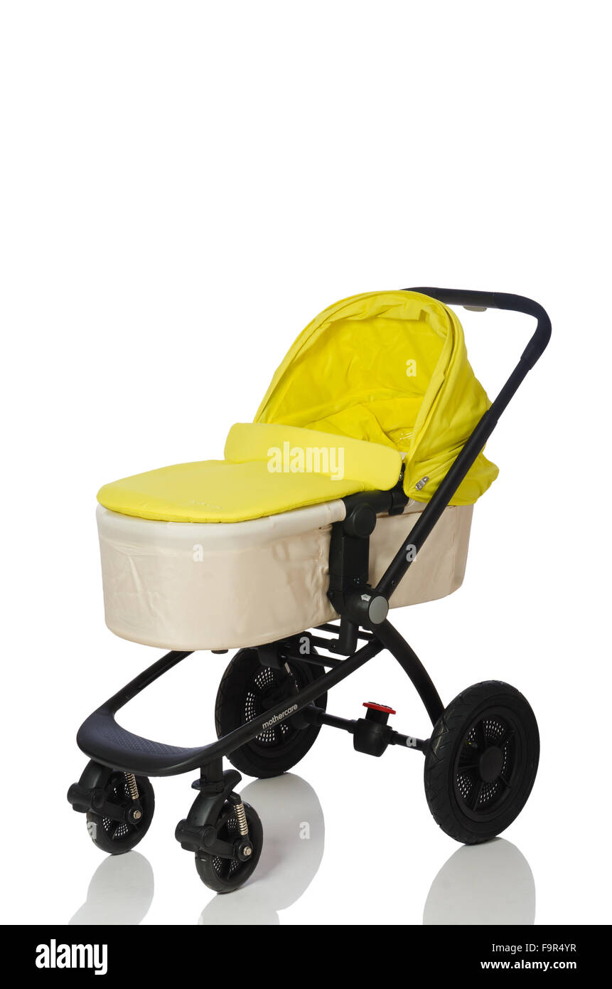 Child pram isolated on the white background Stock Photo - Alamy