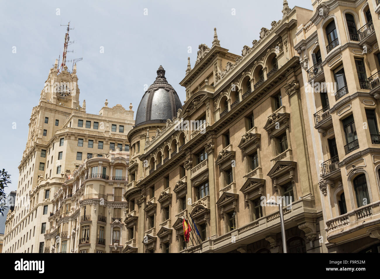Street View in Madrid Stock Photo - Alamy