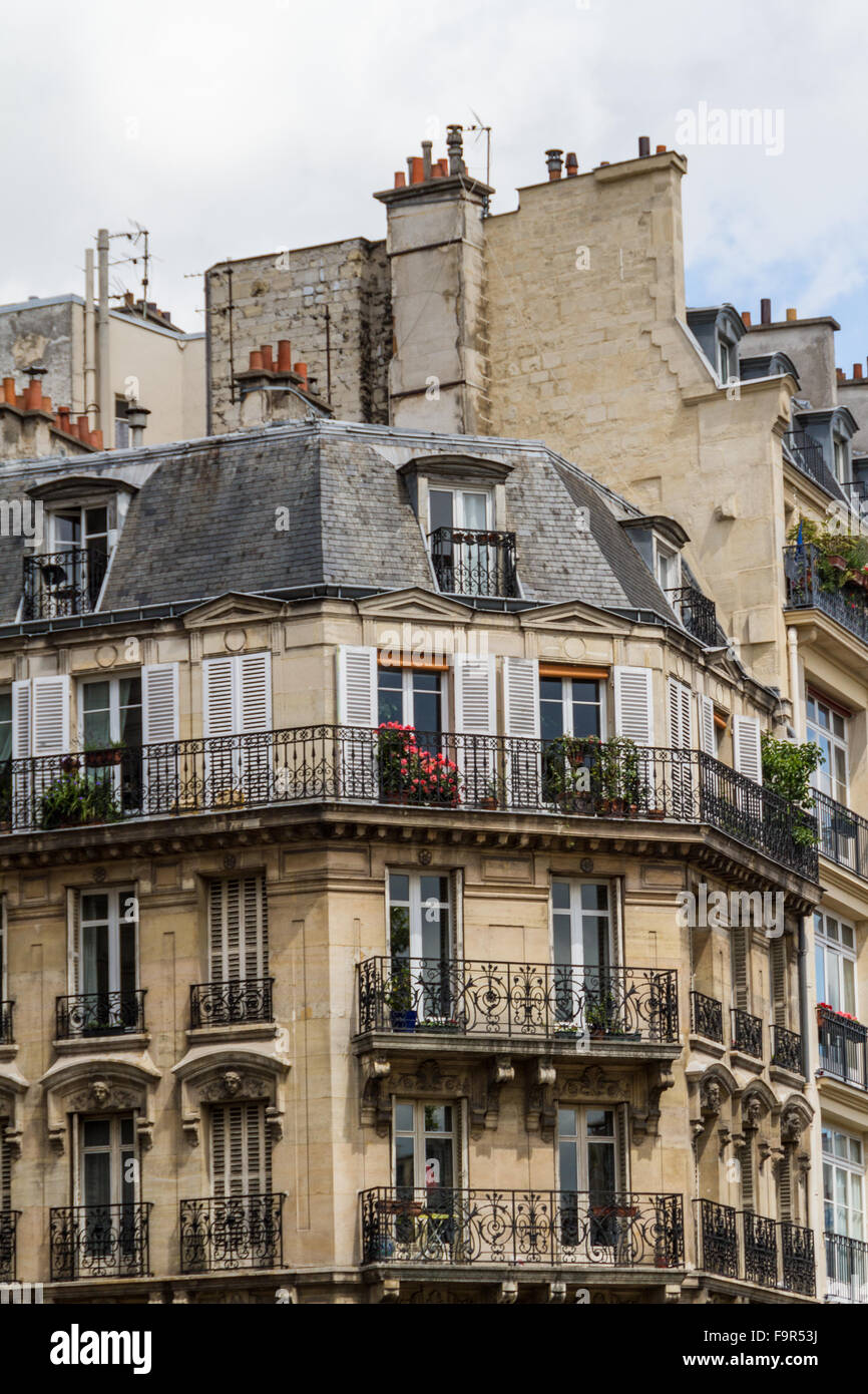 beautiful Parisian streets view paris,france Europe Stock Photo - Alamy
