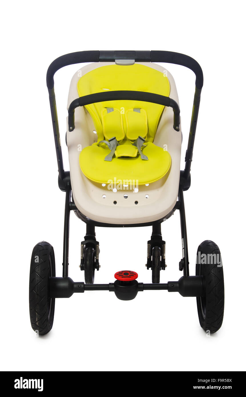 Child pram isolated on the white background Stock Photo - Alamy