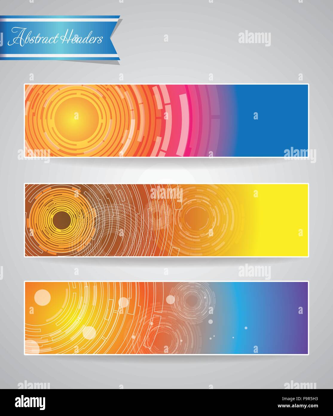 Vector abstract header set for any use Stock Vector Image & Art - Alamy