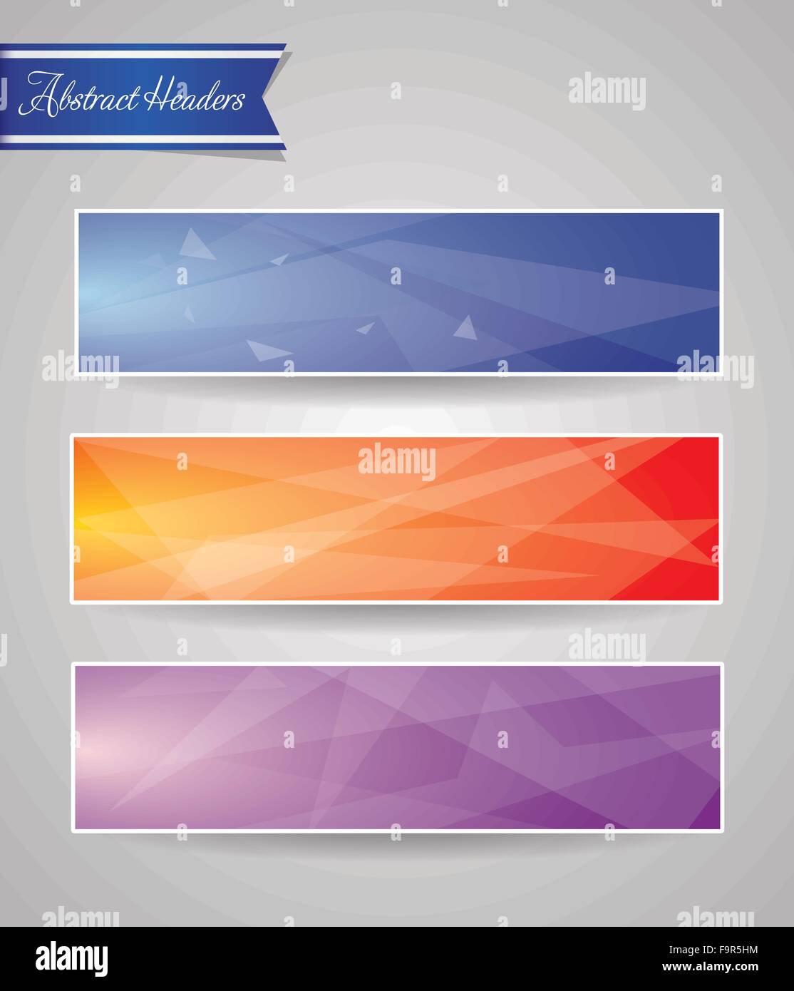 Vector abstract header set for any use Stock Vector Image & Art - Alamy