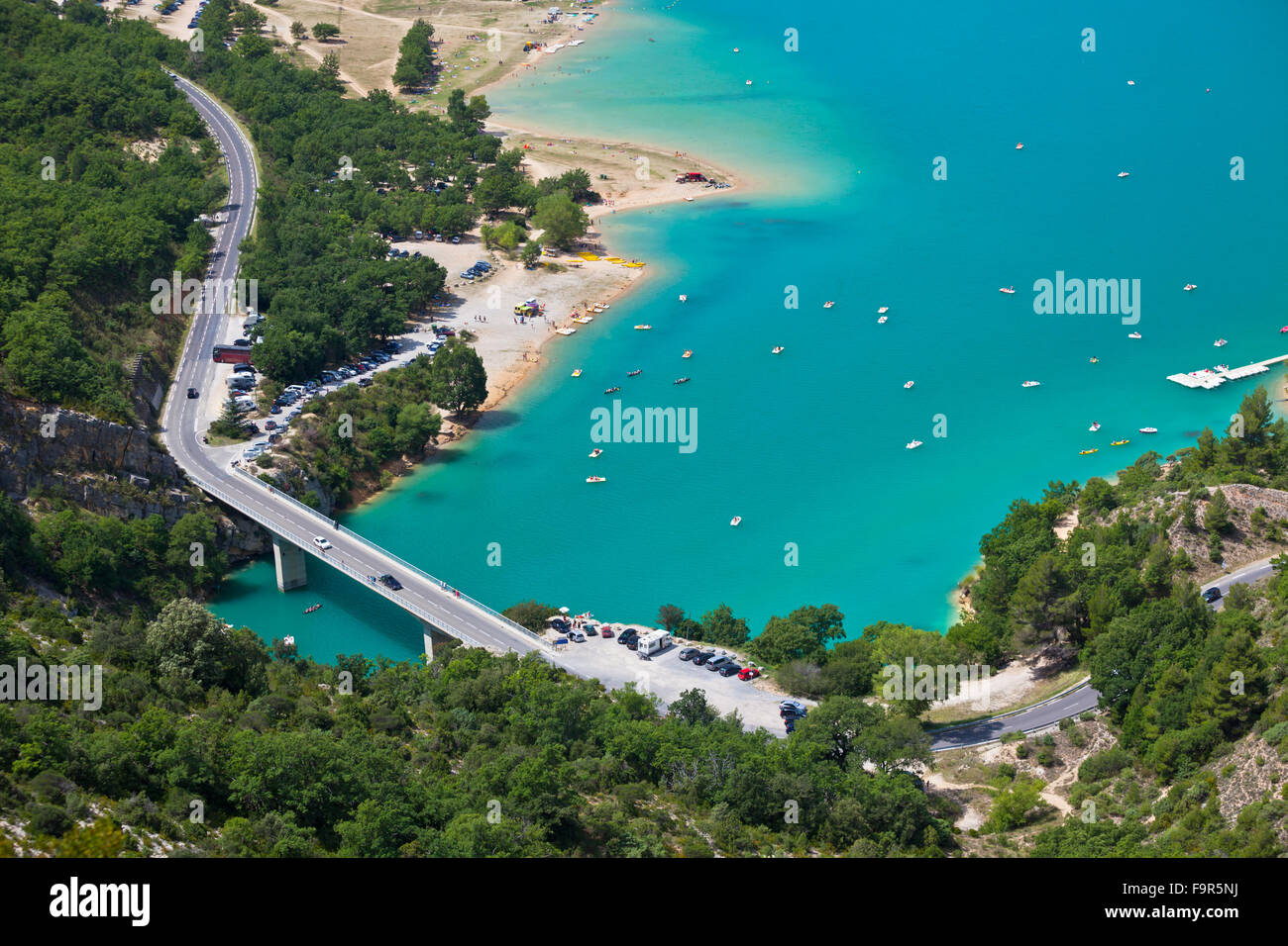 st croix lake les gorges du verdon provence france. top view Stock ...