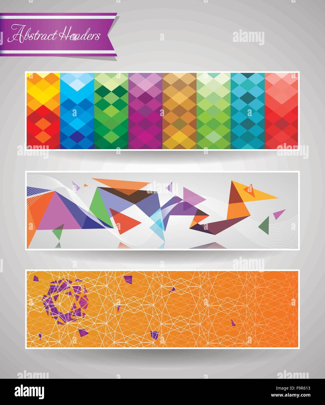 Vector abstract header set for any use Stock Vector Image & Art - Alamy