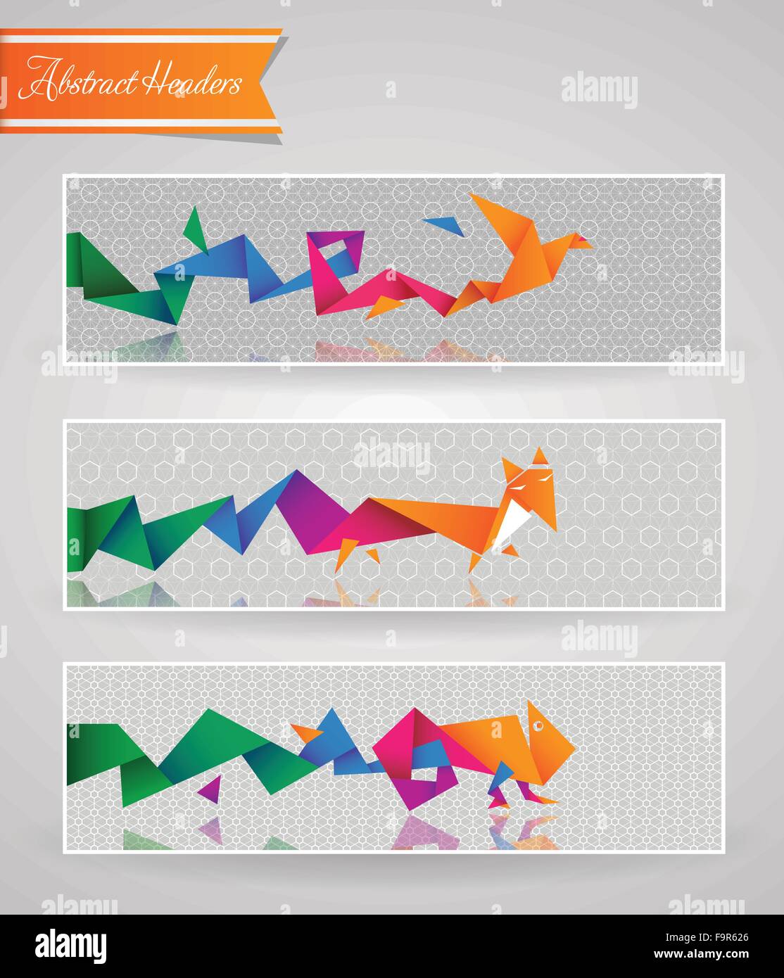 Vector abstract header set for any use Stock Vector Image & Art - Alamy