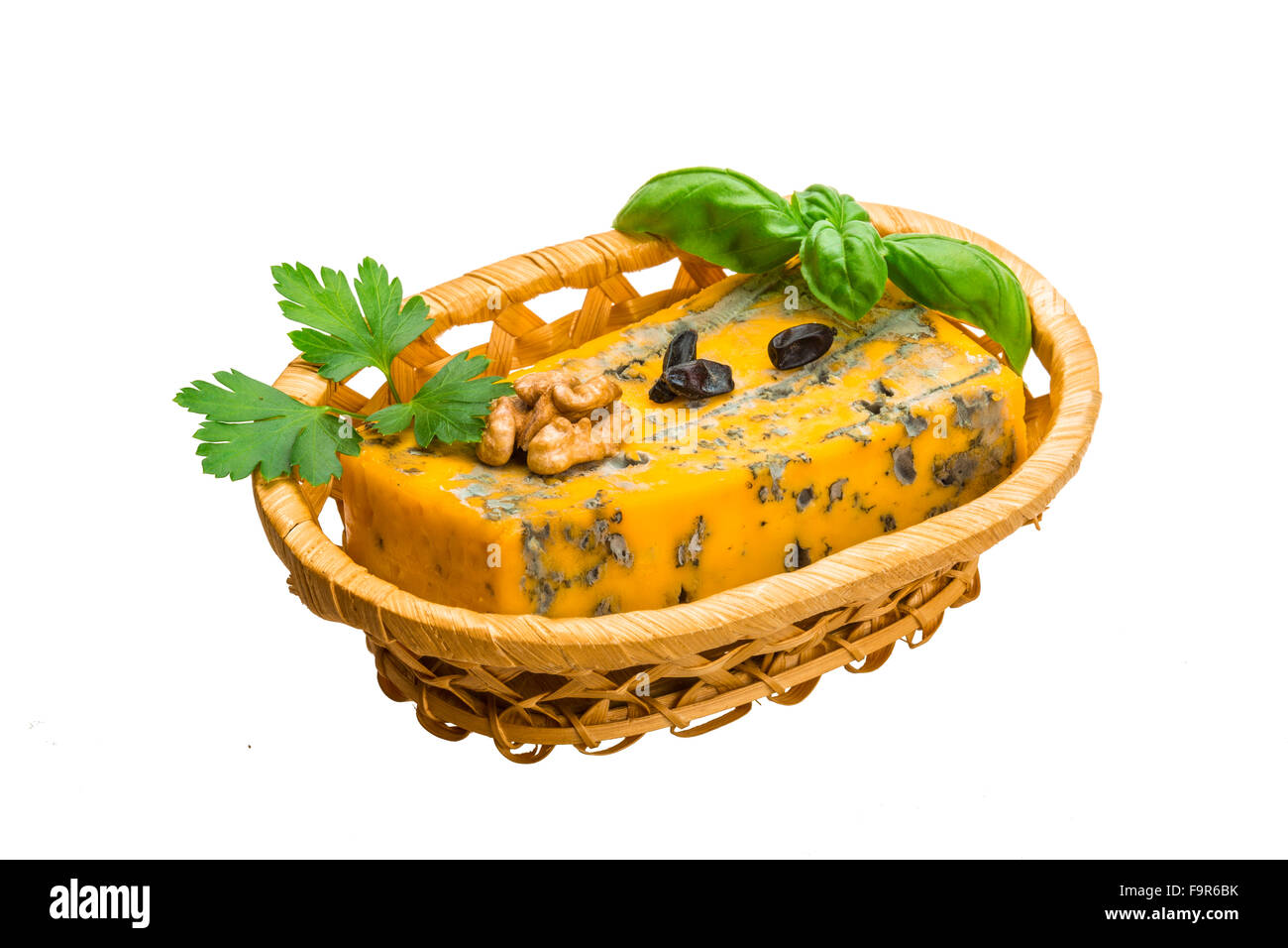 Gold cheese with mould Stock Photo - Alamy